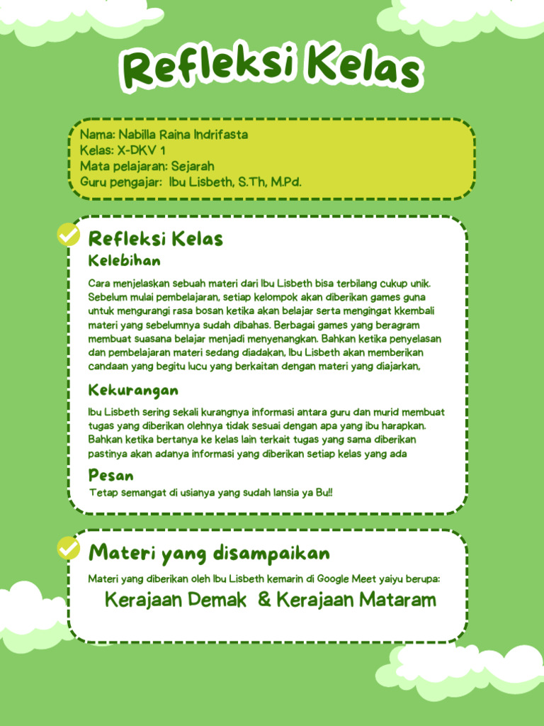 Refleksi Kelas | PDF