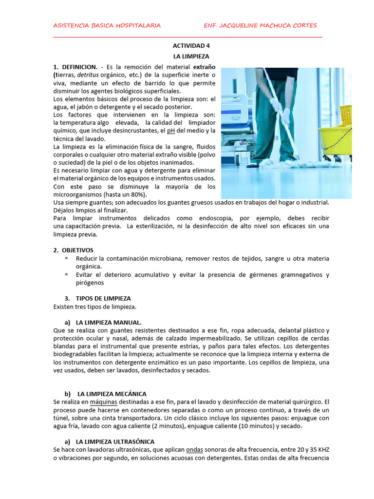 Limpieza Concurrente y Limpieza y Desinfeccion Terminal 2024 | PDF ... Limpieza Concurrente y Limpieza y Desinfeccion Terminal 2024 | PDF ...