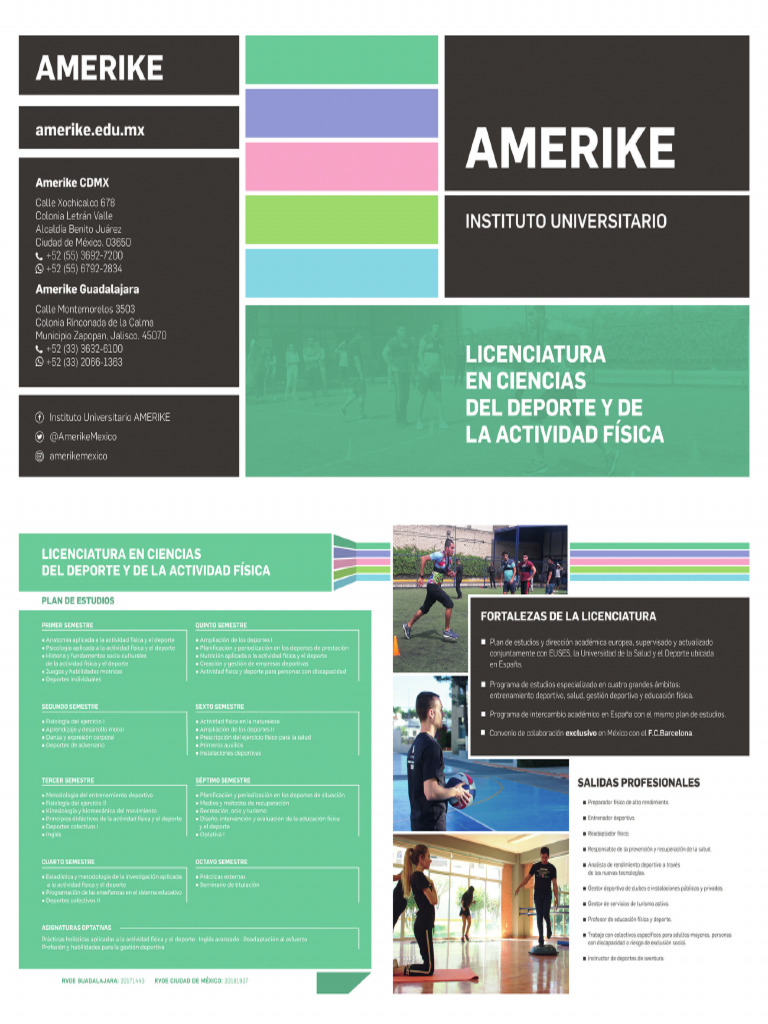 AMERIKE - Diptico - DEPORTES SXCS | PDF
