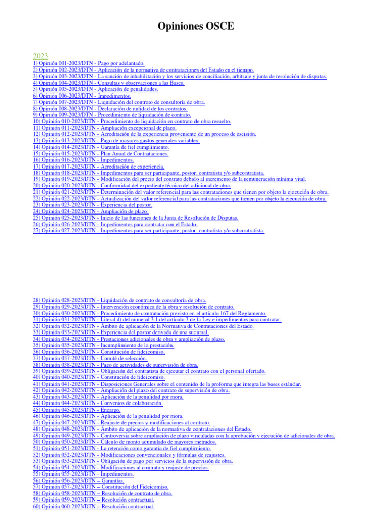 Opiniones OSCE | PDF | Consentimiento | Derecho civil (sistema legal)