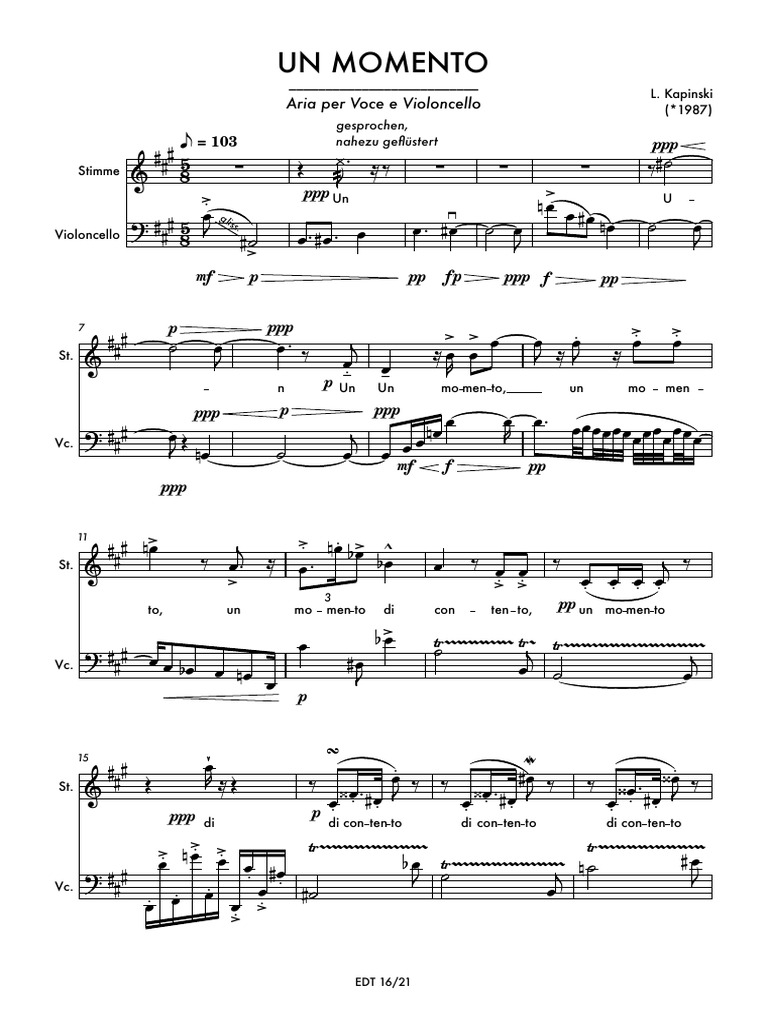 Kapinski - Un Momento | PDF