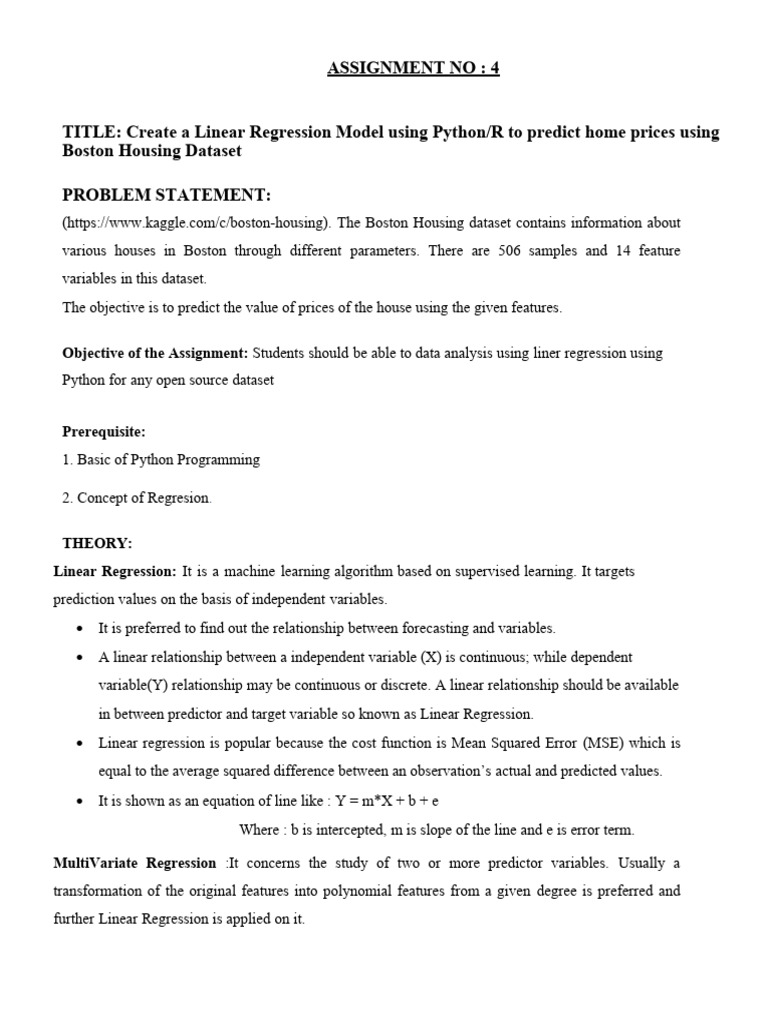 DSBDL - Write - Ups - 4 To 7 | PDF | Logistic Regression | Mean Squared ...