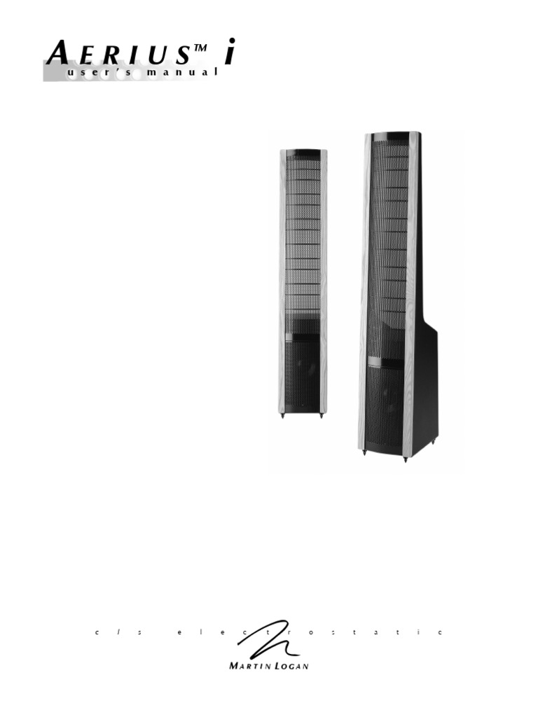 Manual Aerius I | PDF | Loudspeaker | Amplifier