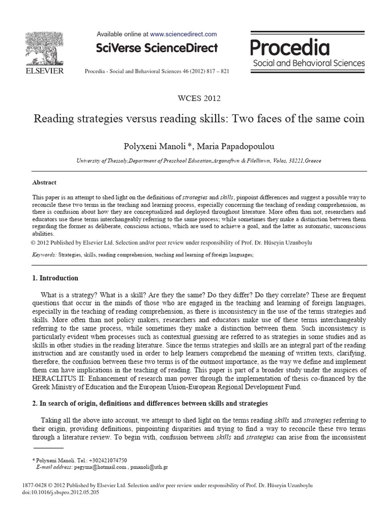 Reading Strategies | PDF | Reading Comprehension | Learning