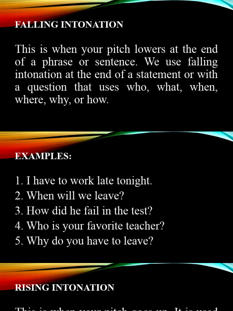 Falling Intonation | PDF