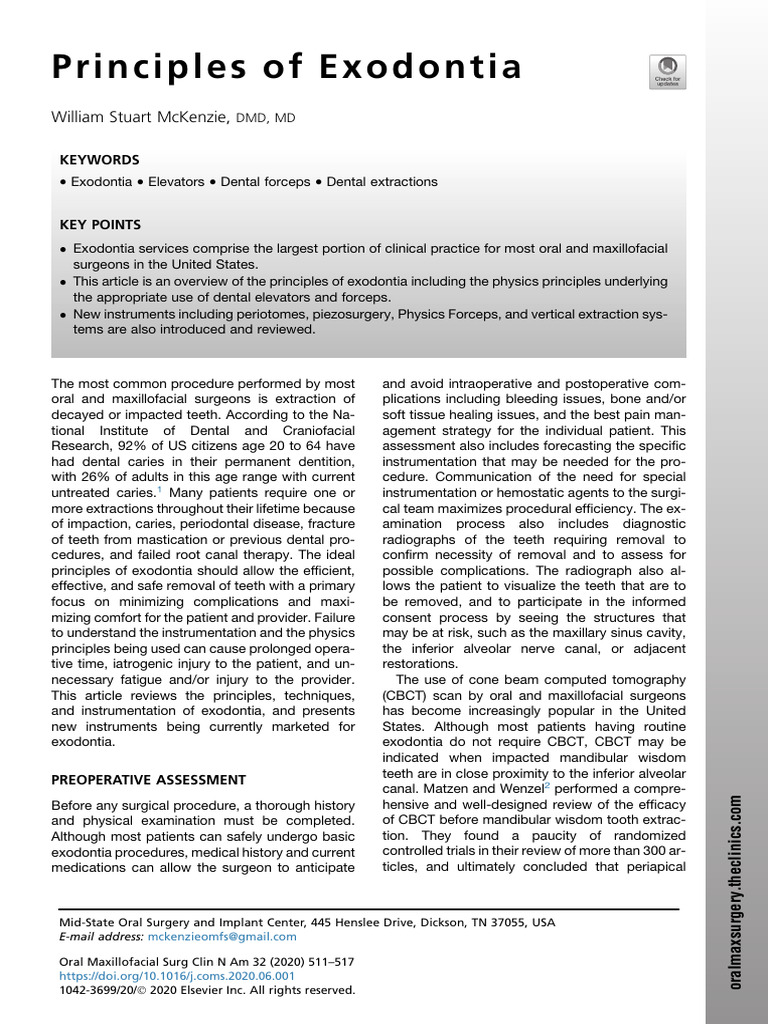 First Page PDF | Download Free PDF | Dentistry | Surgery