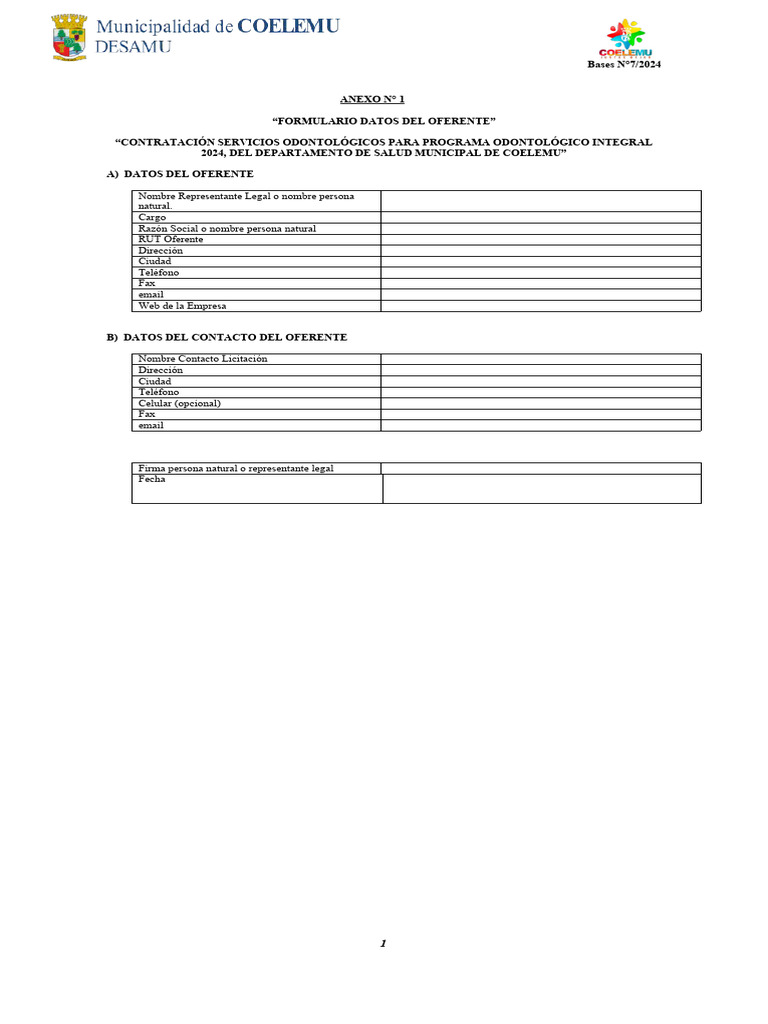 Anexos en Formato Editable | PDF