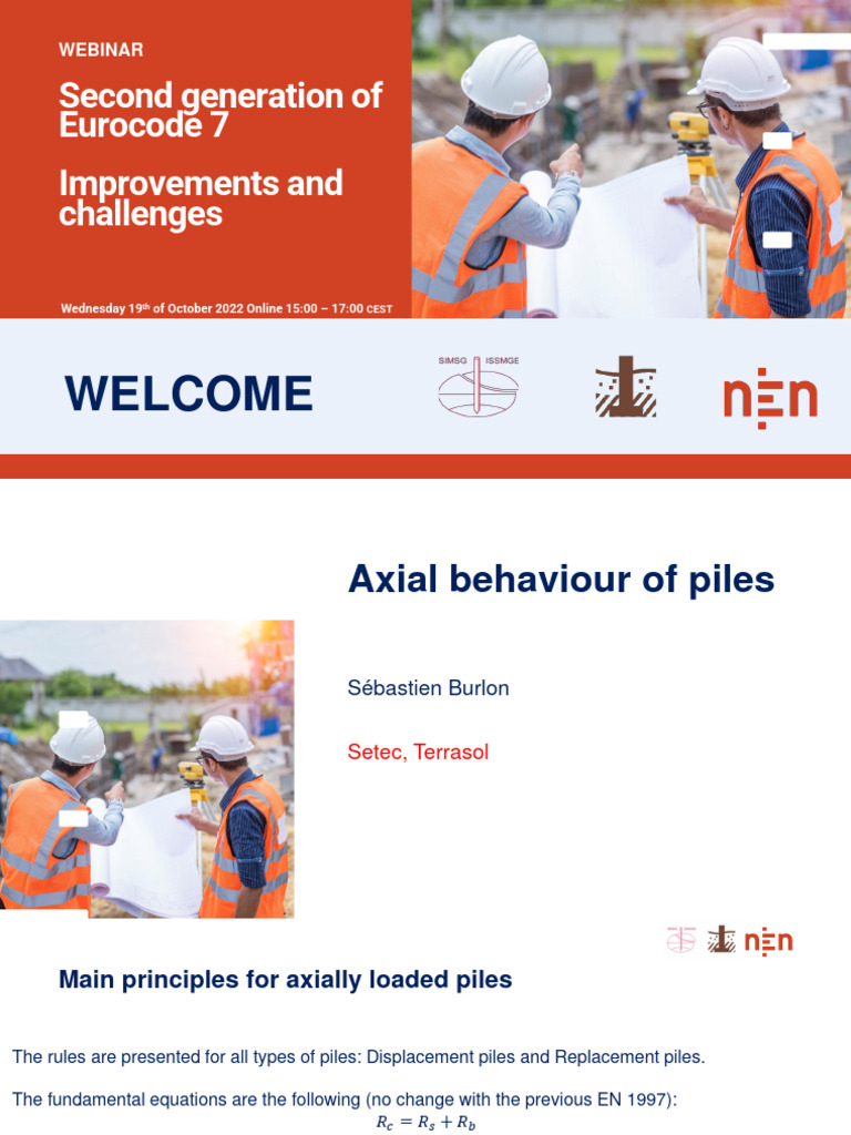 Pile Webinar ISSMGE - Eurocode 7 07.07.2022-SBU-v2 | PDF | Deep ...