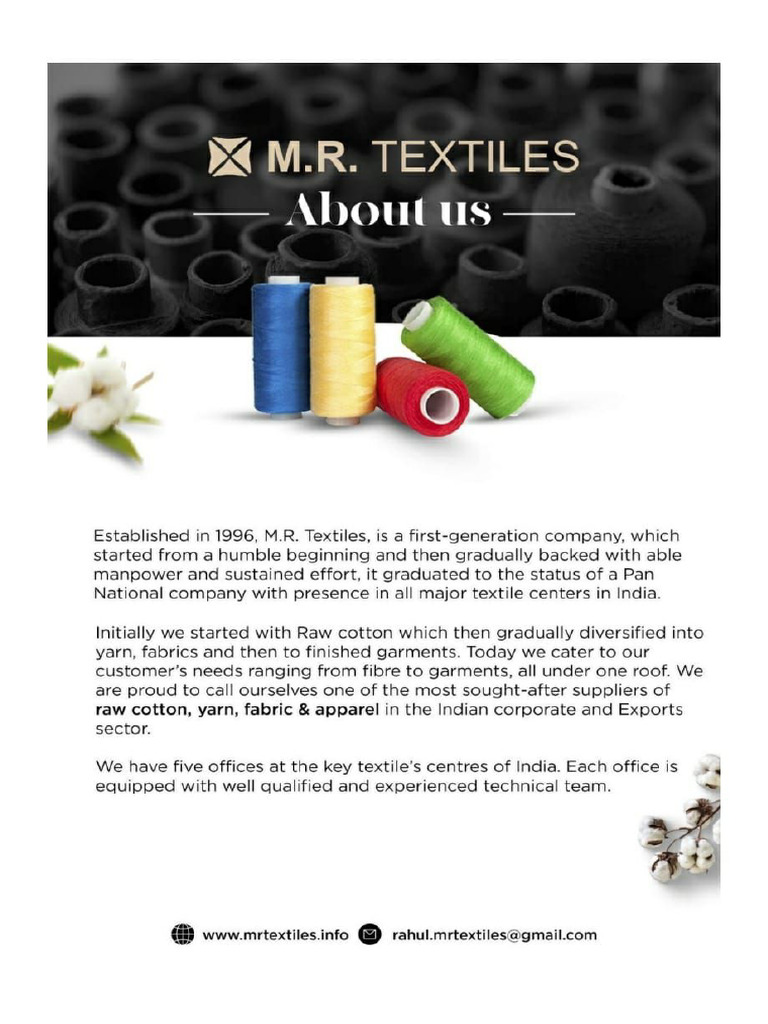 MR Textiles Introduction | PDF
