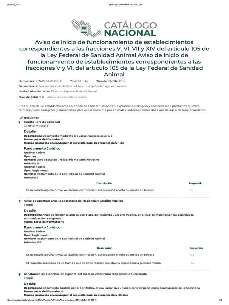 Senasica-01-018-A - Conamer | PDF