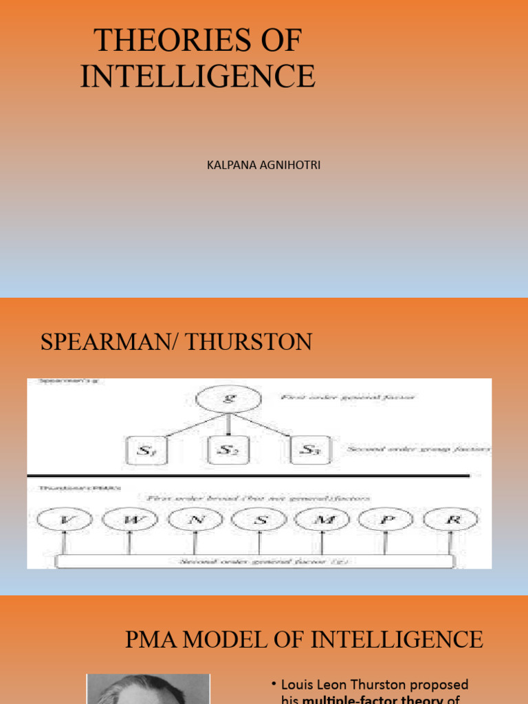 Pma Theory of Intelligence | PDF | Intelligence | Fluency