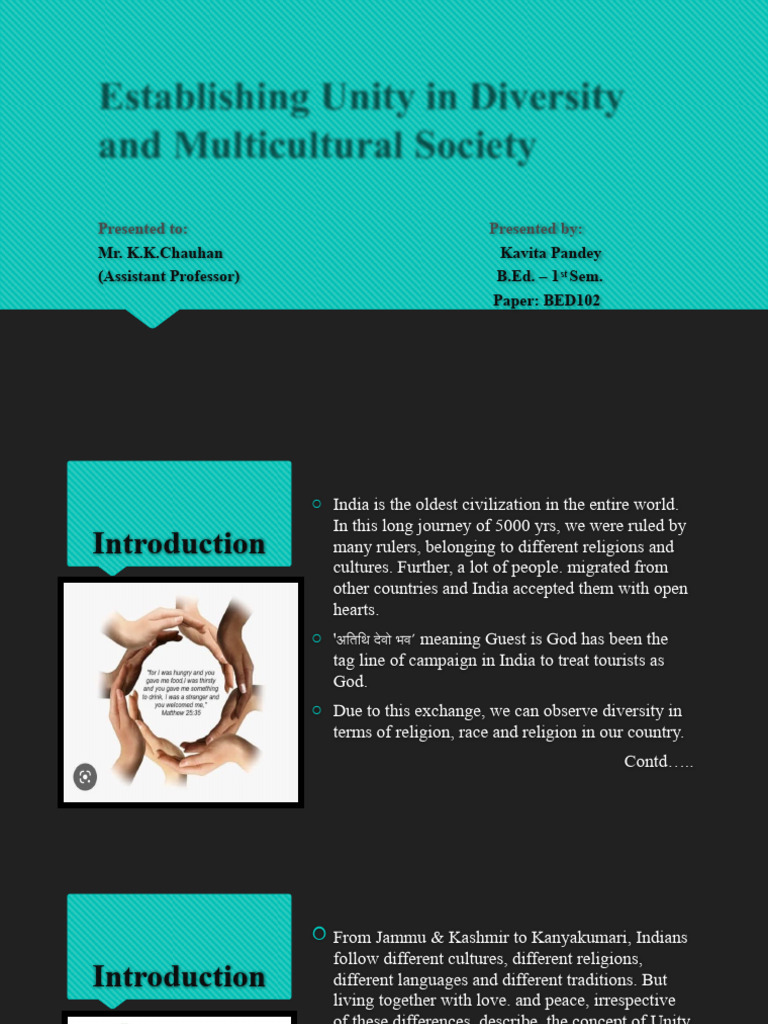 Unity in Diversity | PDF | Multiculturalism | Cultural Politics