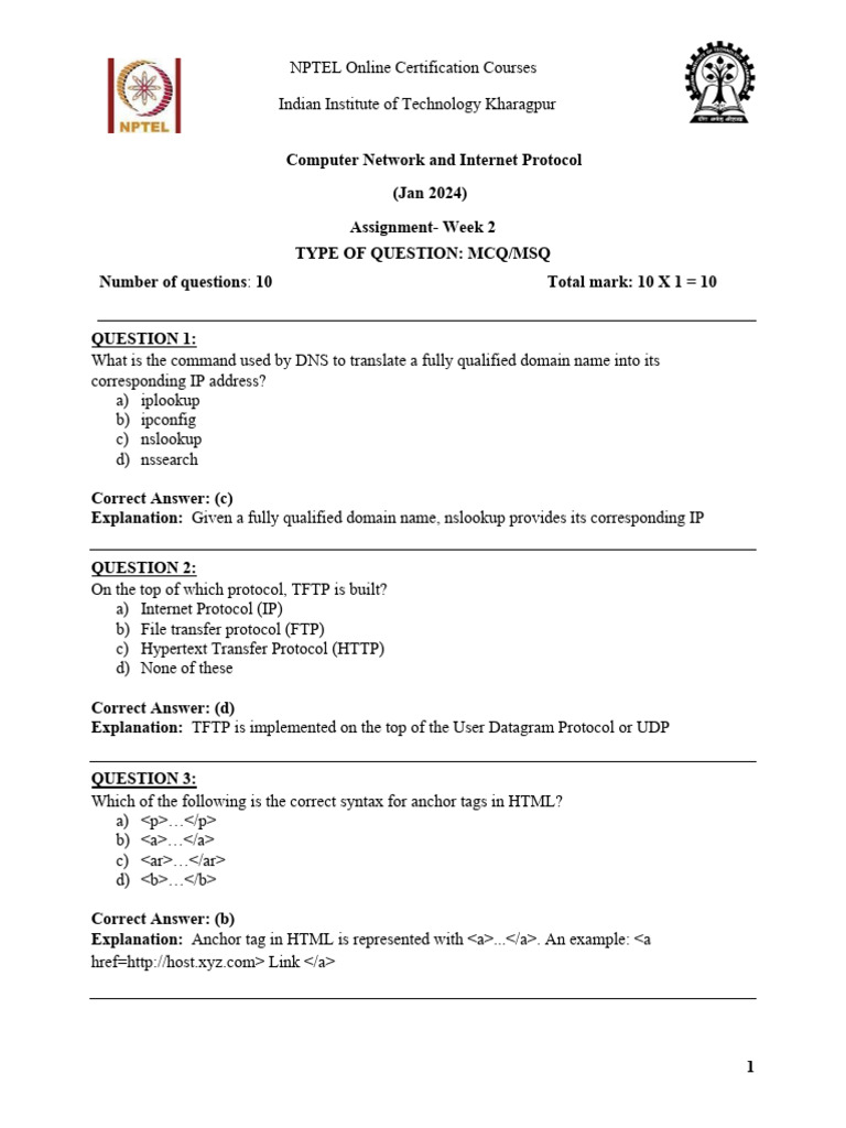 CNIP Assignment 02 | PDF | File Transfer Protocol | Internet