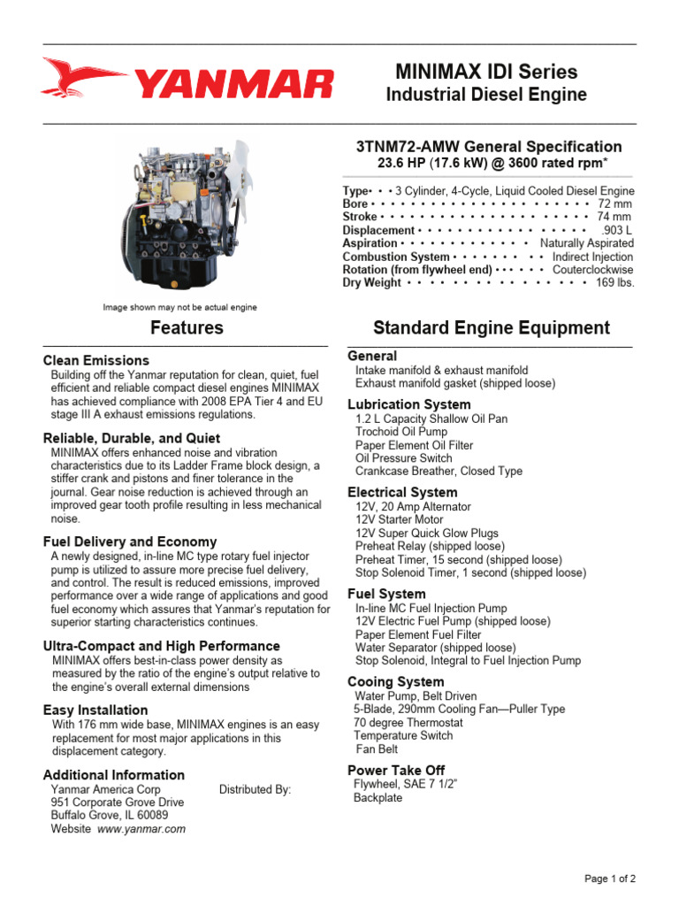 3TNM72 Amw | PDF | Diesel Engine | Engines