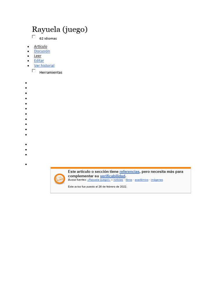 La Rayuela | PDF | Juegos tradicionales