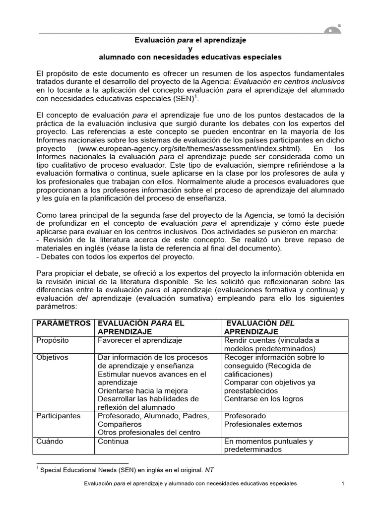 Assessment For Learning and Pupils With Special Educational Needs - Assessment - For - Learning ...