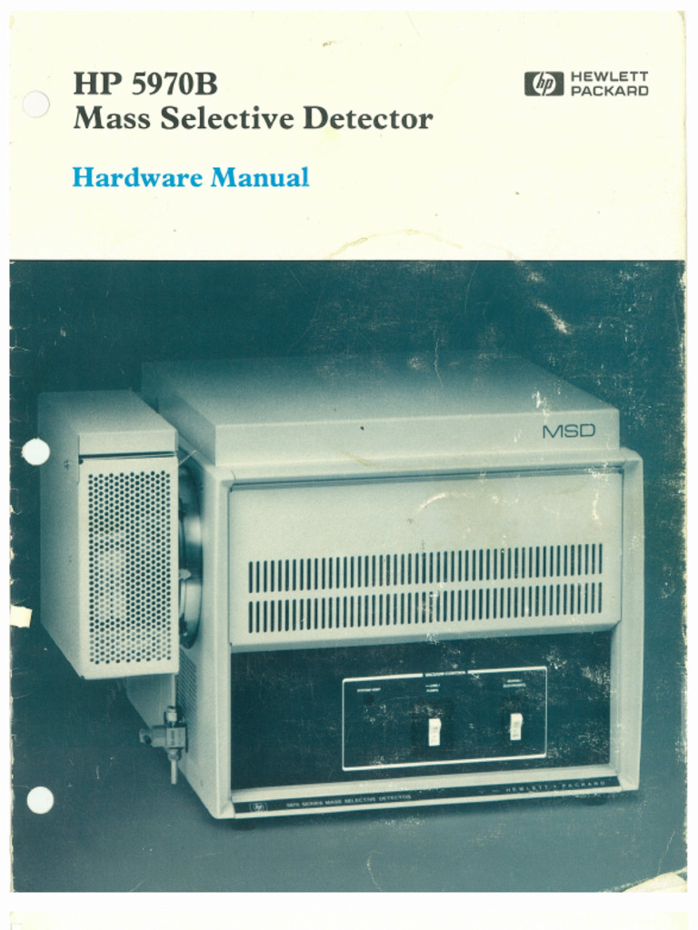 HP 5970B Mass Selective Detector Hardware Manual | PDF