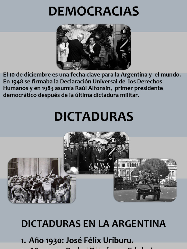 Dictaduras y Democracias en La Argentina | PDF