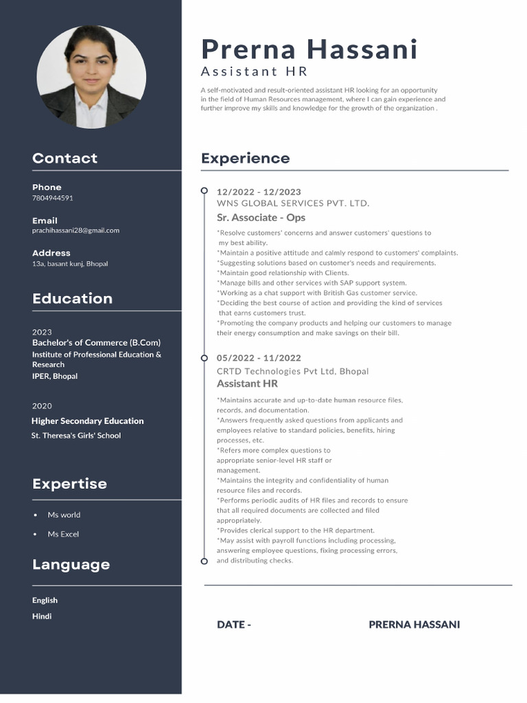 CV Prerna Hassan I | PDF