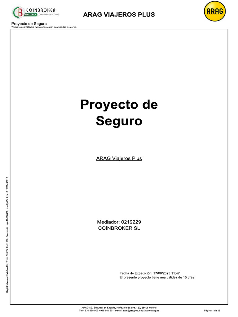 Arag Viajeros | PDF