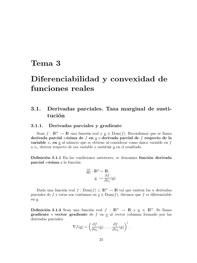 Teoría Tema 3 | PDF | Función (Matemáticas) | Conjunto convexo