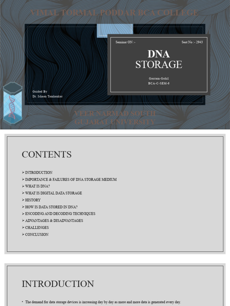 DNA Storage | Download Free PDF | Dna | Biology