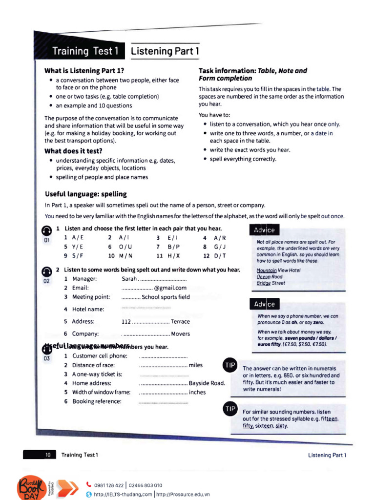 Ielts Trainer 2 Test 1 | PDF