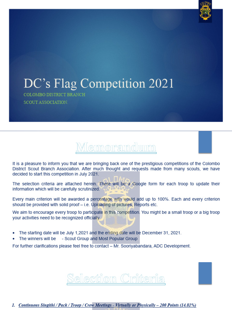 BP's Flag Competition 2021 | PDF | Scouting