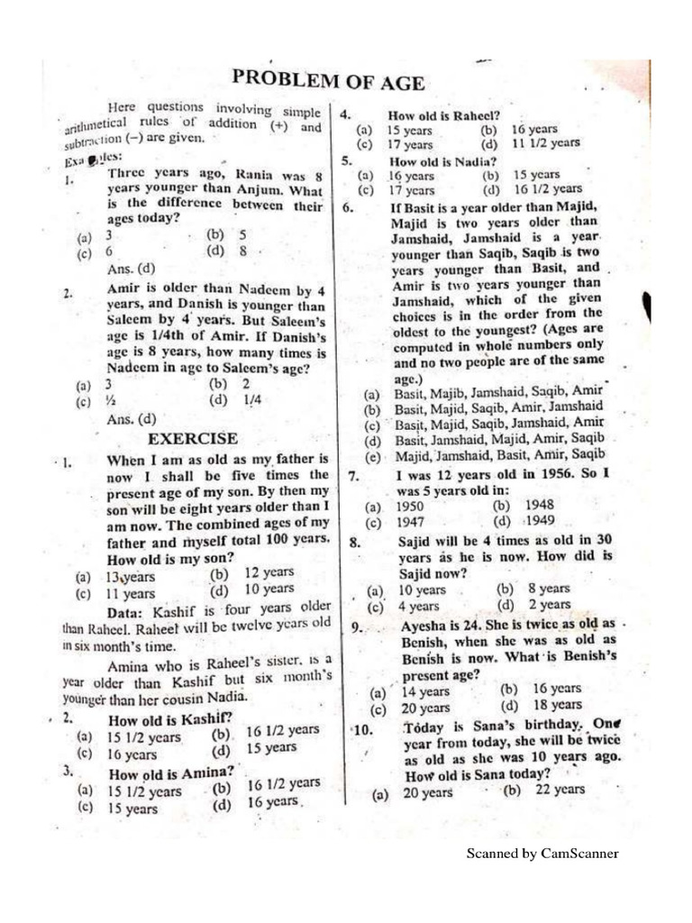 Age Related Test | PDF