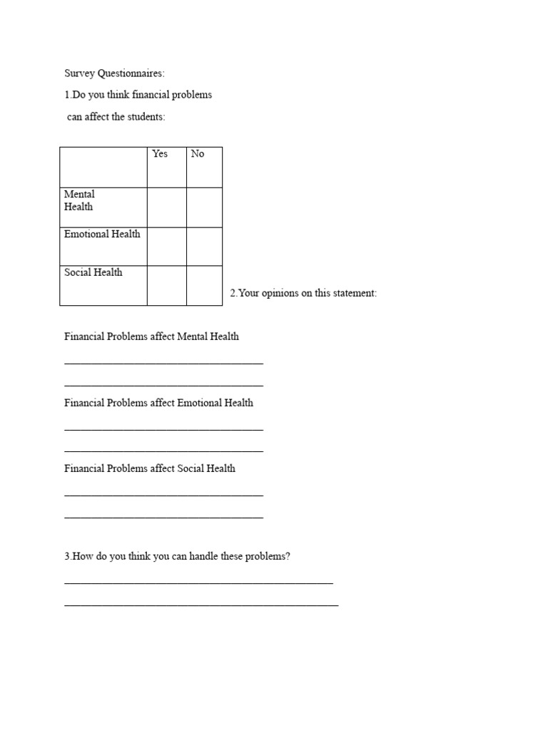 Student Financial Stress Survey | PDF