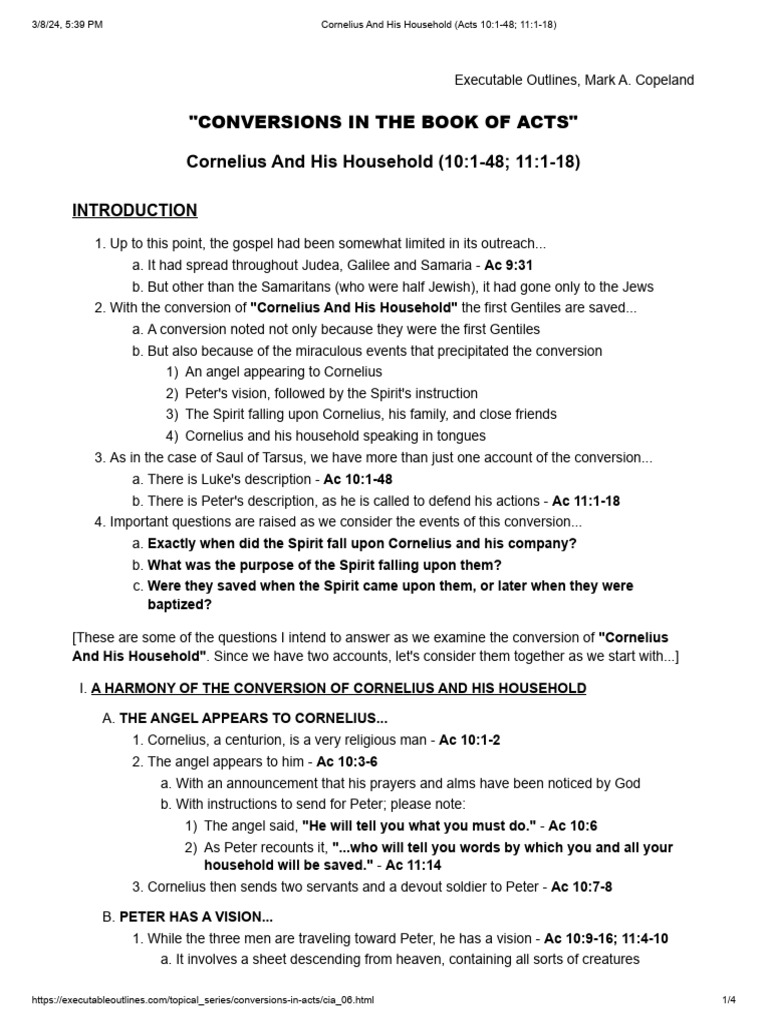 Gentile Conversions in Acts | PDF | Acts Of The Apostles | Baptism