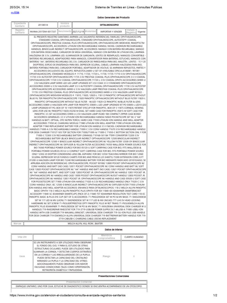 Registro Invima | PDF