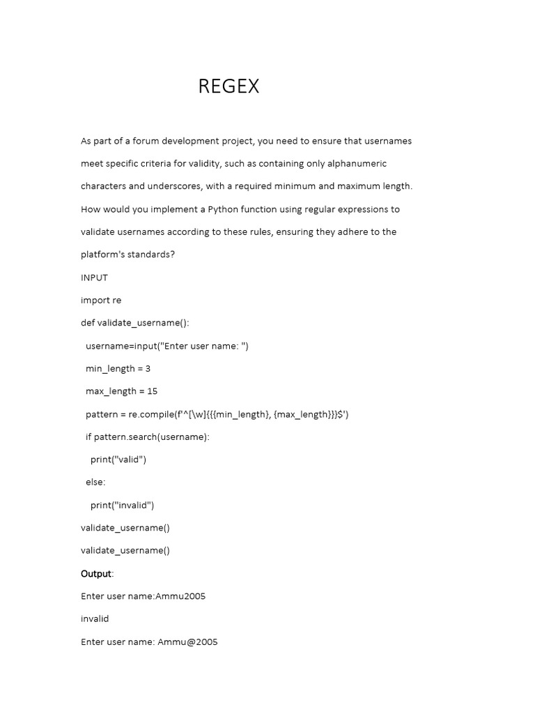 Python Regex - Docx 2 (5 Files Merged) | PDF | Regular Expression | Biology