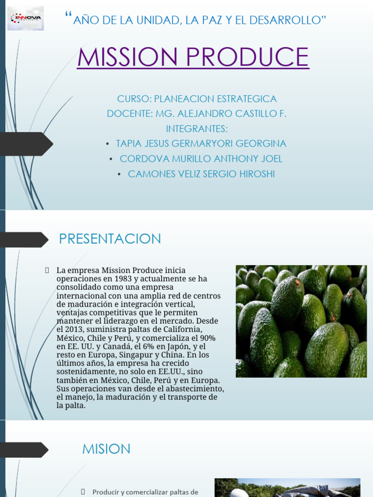 Mission Produce - Estructura | PDF
