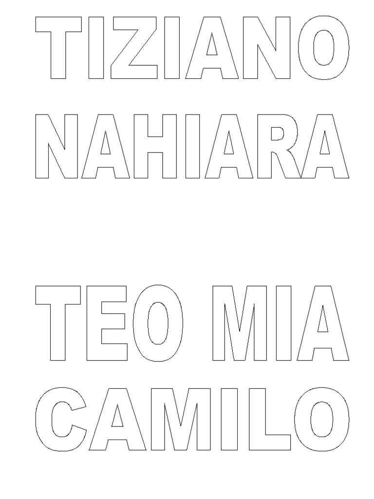 Nombres para Pintar | PDF