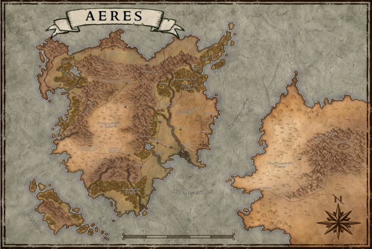 The Chronicles of Aeres - Aeres World Map - tvLwAM | PDF