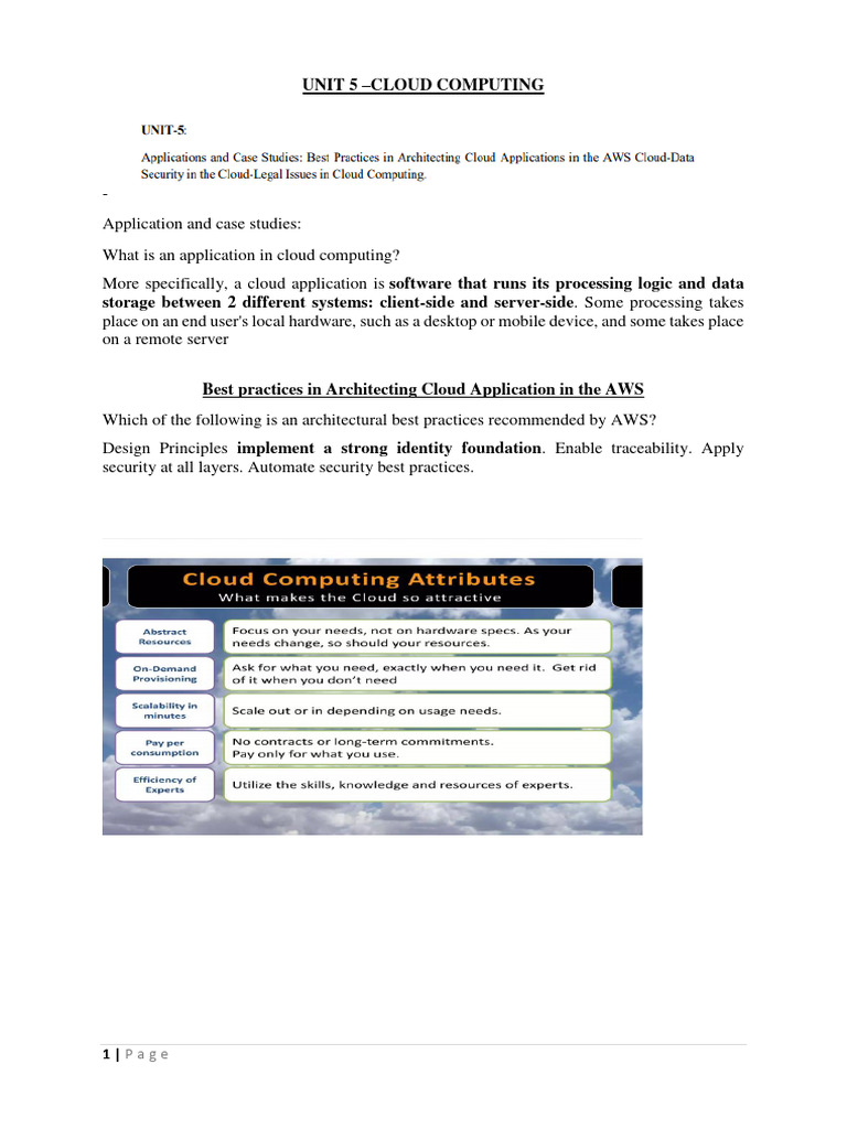 CC Unit 5 | Download Free PDF | Information Security | Cloud Computing