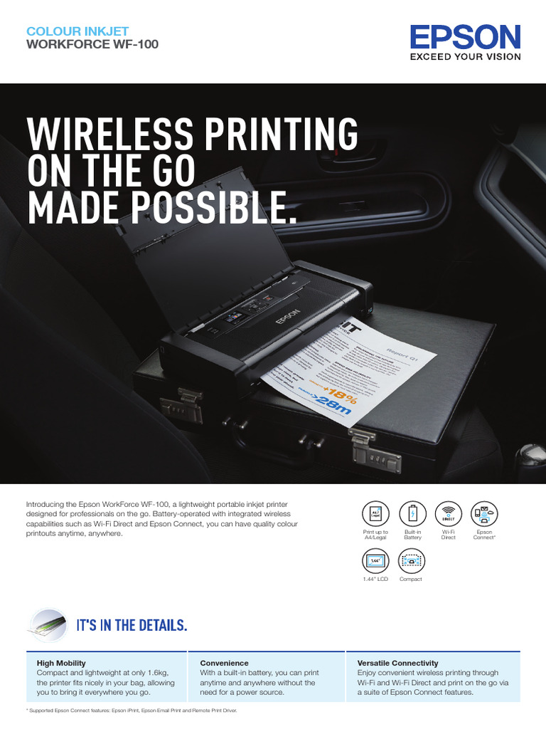 Epson Workforce WF100 (NoAddress) | PDF | Printer (Computing) | Computer Science