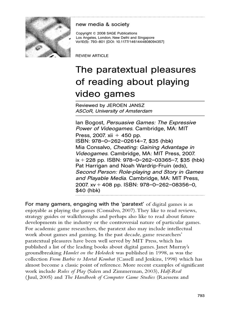 Jansz 2008 Review Article The Paratextual Pleasures of Reading About ...