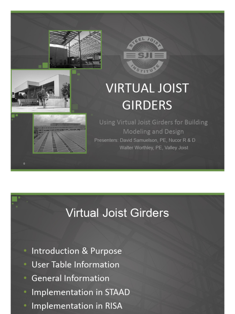 Virtual Joist Girder PP 091912 | PDF | Truss | Computer File