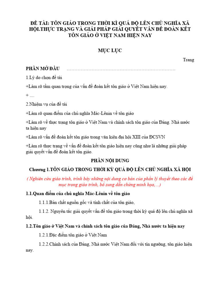 Đề cương BTL CNXHKH (Lần 1) | PDF