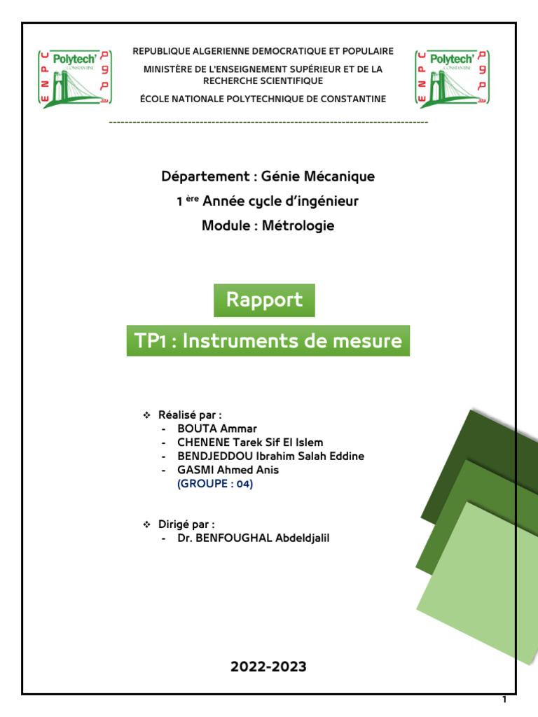 Instruments de mesure en métrologie | PDF | Calibrage | Métrologie