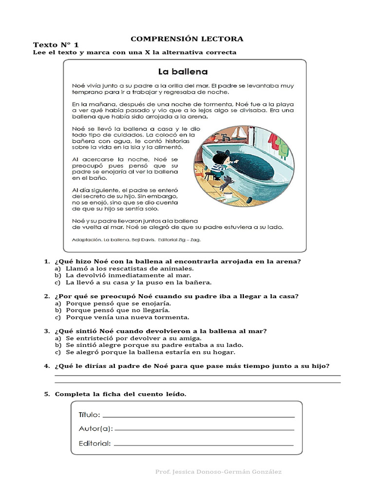 Ejercicios de Comprensión Lectora | PDF