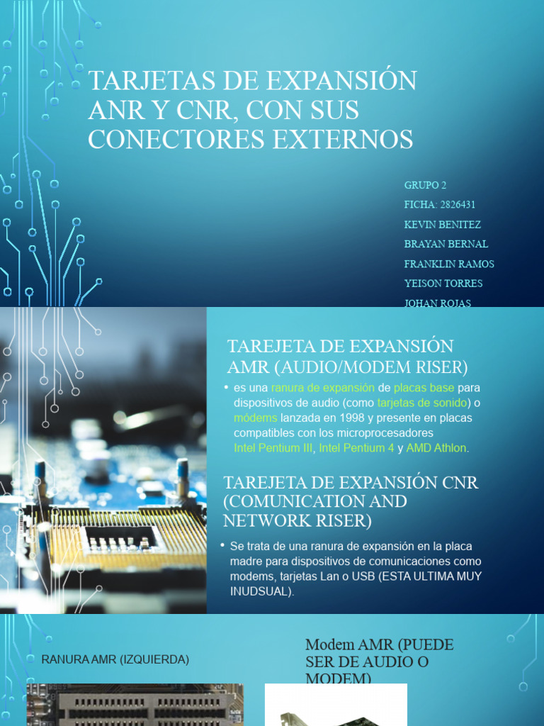 Tarjetas de Expansión Anr y CNR Grupo 2 | PDF