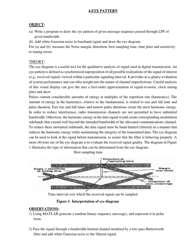 4-Eye Pattern | PDF | Bandwidth (Signal Processing) | Data Transmission