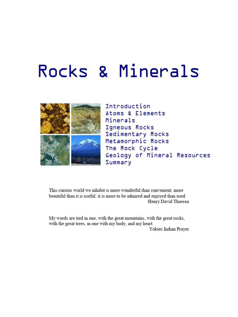 03 Rocks and Minerals | PDF | Igneous Rock | Rock (Geology)