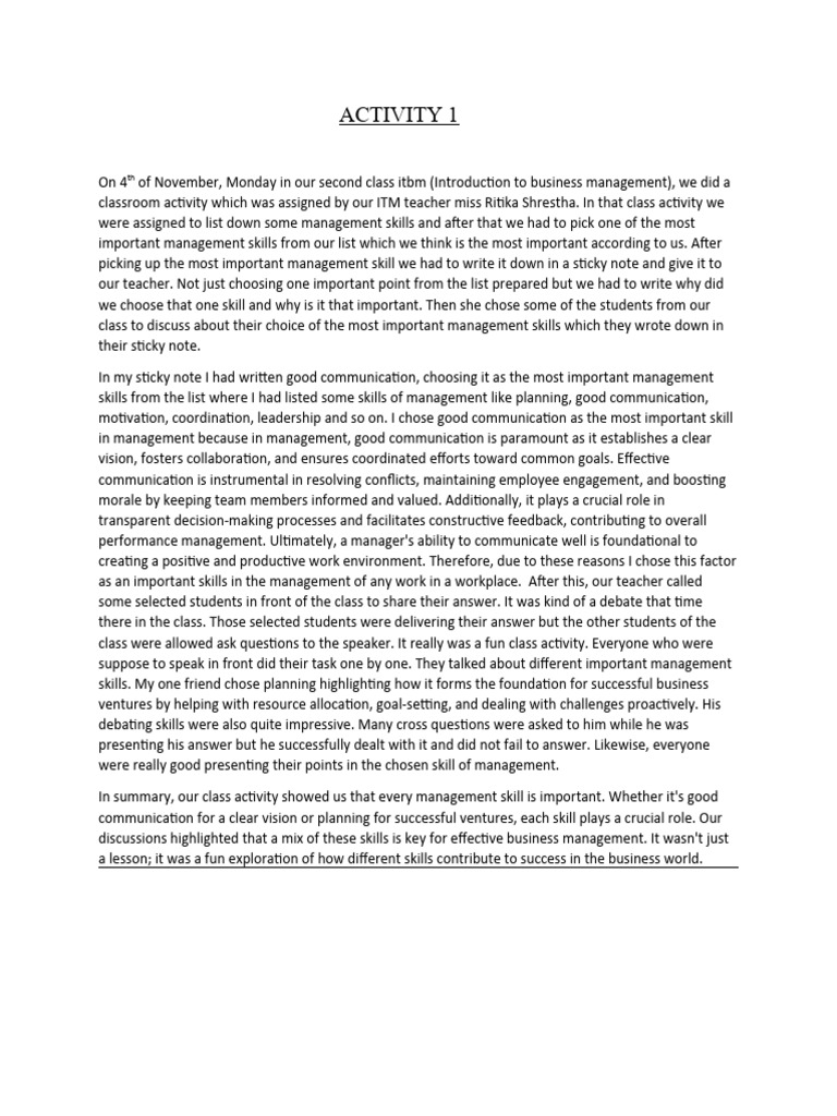 Class Activity 1 Itm. | PDF | Motivation | Motivational