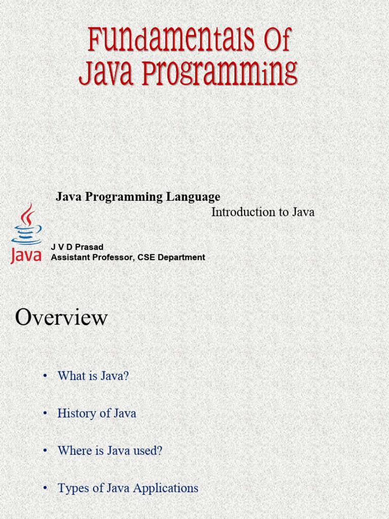 Chapter 2-Introduction To Java | Download Free PDF | Java (Programming Language) | Java Virtual ...