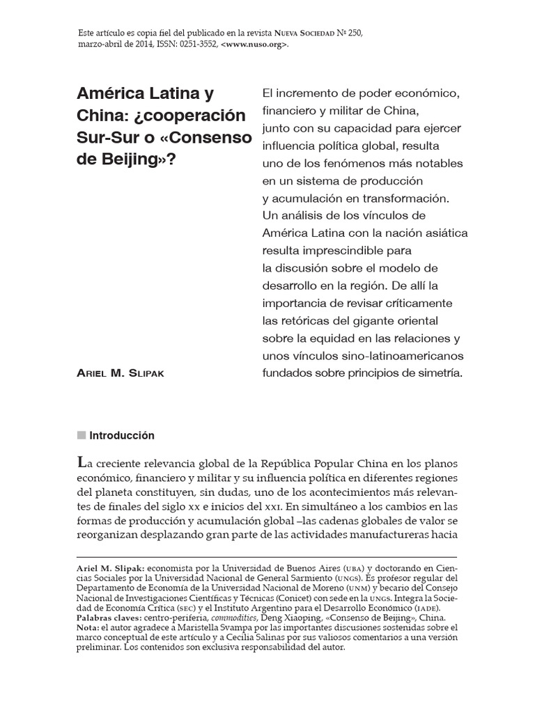 América Latina y China: Desafíos y Oportunidades | PDF | China ...