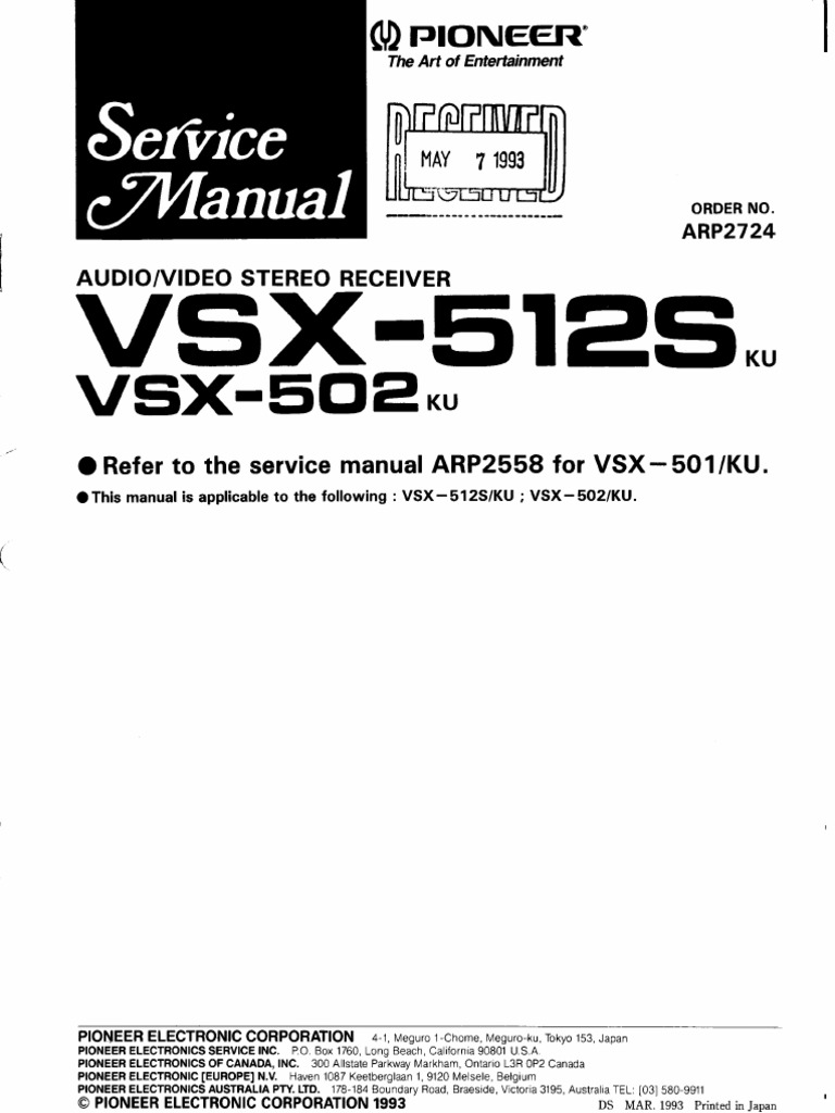 Pioneer Vsx 52 Network Setup